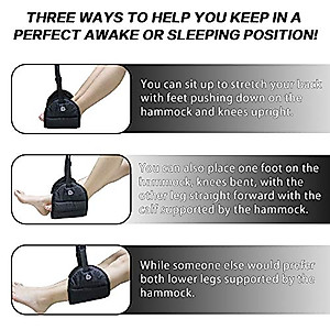 Foot Rest Airplane Travel Footrest - Flight Leg Hammock Hanger Sling to Prevent Back, Leg, Knee, Hip Pain & Stiffness - Portable Travel Accessories Adjustable Height for Plane, Train, Office