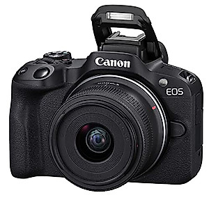 Canon EOS R50 Mirrorless Digital Camera with RF-S 18-45mm f/4.5-6.3 is STM Lens + 75-300mm F/4-5.6 III Lens+ 64GB Memory Cards, Professional Photo Bundle (42pc Bundle)