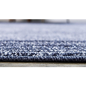 Unique Loom Del Mar Collection Area Rug - Abigail (7' 1" x 10' Rectangle, Navy Blue/ Blue)