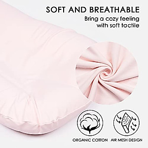 Organic Baby Lounger Cover | 100% GOTS Certified | Mexxi Hypoallergenic and Breathable Baby Nest Cover (Cover Only) (Baby Pink, Organic Cotton)