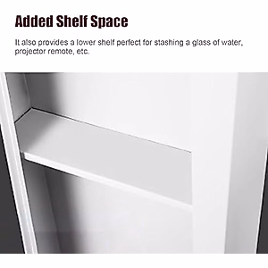 Metal Podium Floor-Standing Lecterns Simple Elegant Podium Stand with Storage Space Pulpits with Tilting Top Shelf Lecterns