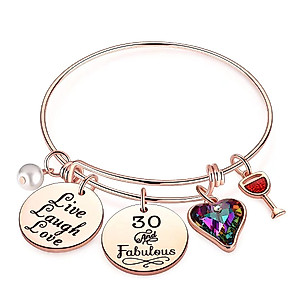 Ursteel 30th Birthday Gifts for Women, 30 Birthday Gifts for Women friends female Best Friend Sister Turning 30 yr Old Birthday Gifts Happy 30th Birthday