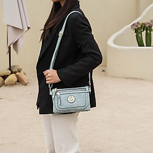 MKF Collection Crossbody bag for women, Adjustable Strap Vegan leather Shoulder Bag messenger Purse by Mia K