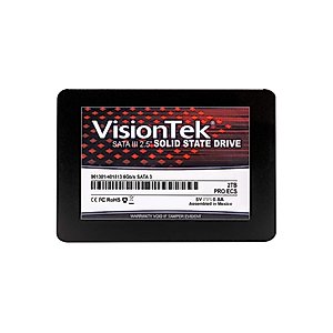 VisionTek PRO ECS 7mm 2.5 Inch SATA III SSD - 2TB - Desktops, Laptops, Mac Systems