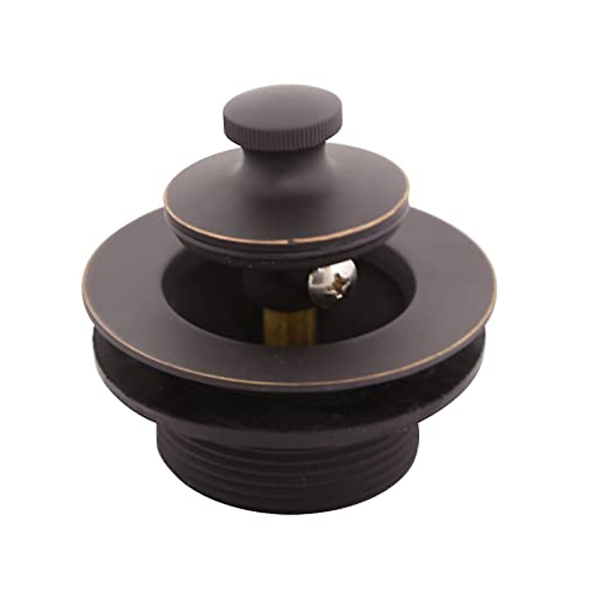 Lift and Turn Bath Drain Plug Kit with Two-Hole Overflow Faceplate, Oil Rubbed Bronze