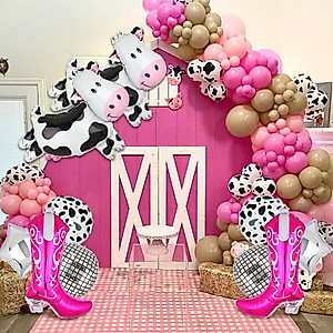 Western Cowgirl Party Decorations Let's Go Girls Disco Cowgirl Last Rodeo Bachelorette Theme Cow Balloon Cowgirl Boot Balloons Birthday Party Decor Supplies 10 Pcs