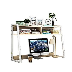 SMSJ-YJ Desktop Bookshelf 2-Tier Storage Shelf Desktop Organizer Home Space Saving Classic Desk Bookshelf Office Storage Rack Desktop Organizer (Size : L95CMW32CMH65CM)