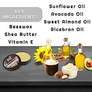 The Man Brand Beard Grooming Product - Natural Beeswax Based Conditioning Balm for Styling and Care - Scented in Gentlemen's Bourbon (1 oz / 30 ml)