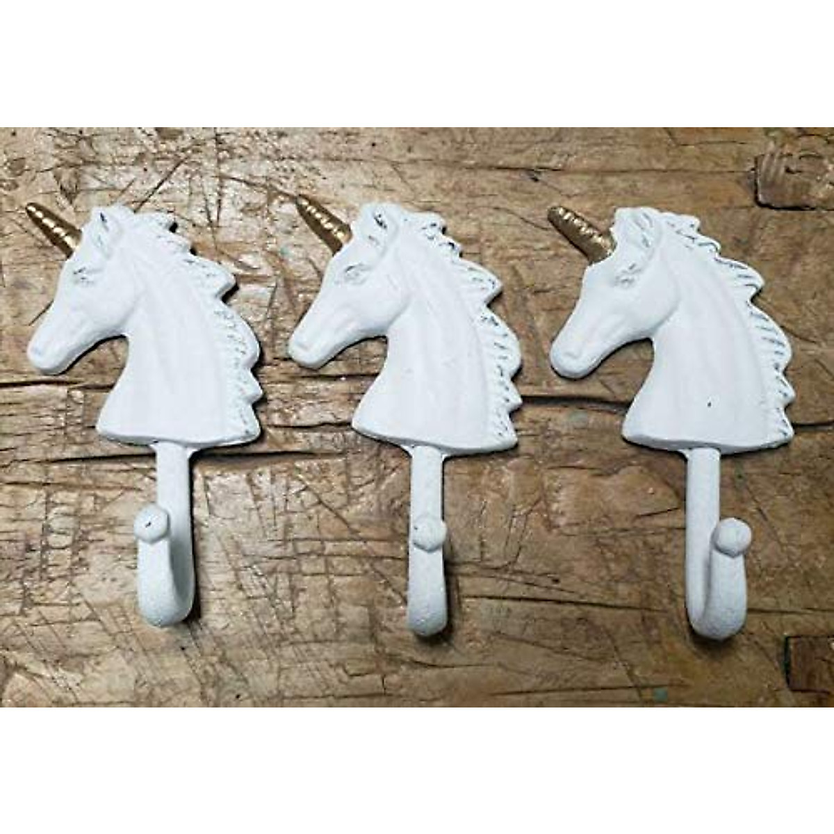 N?A for 3 Cast Iron Unicorn Towel Hanger Coat Hat Hooks Key Rack Hook Mythological Veryn Supplier for Home Décor