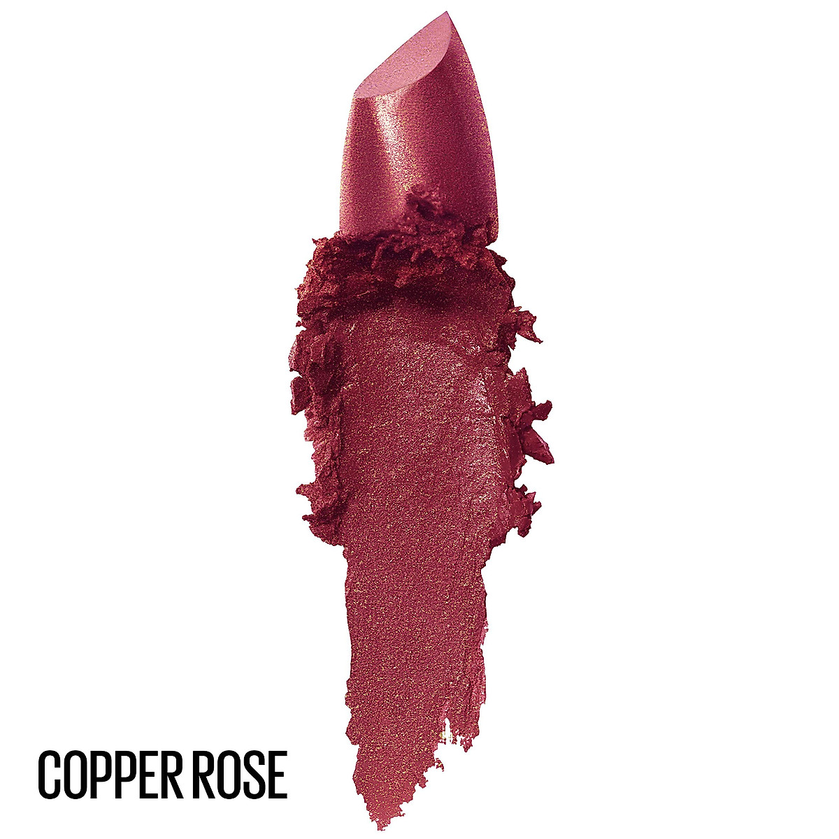Maybelline Color Sensational Lipstick, Lip Makeup, Matte Finish, Hydrating Lipstick, Nude, Pink, Red, Plum Lip Color, Copper Rose, 0.15 oz; (Packaging May Vary)