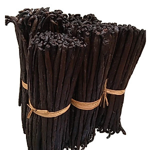 1oz. Madagascar Organic Vanilla Beans Gourmet Grade A. Certified USDA Organic 6"-7.5" by FITNCLEAN VANILLA for Cooking, Brewing, Extract Fresh Bourbon NON-GMO Whole Pods