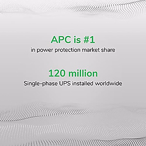 APC UPS Battery Backup Surge Protector, 425VA Backup Battery Power Supply, BE425M, Black