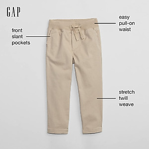 GAP Baby Boys Rib Waist Pull-on Khaki Chino Casual Pants, Navy Base Blue, 5T US