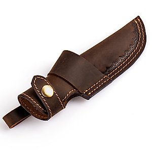 Gentlestache Belt Knife Sheath, Knife Holster, Horizontal Knife Sheath for Belt EDC Knife Holster Belt, Compact Draw Knife Holster Dark Brown