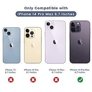 Maxdara [3 in 1 for iPhone 14 Pro Max Case, Clear iPhone 14 Pro Max Case with Front Screen Protector and Camera Lens Protector Drop Protection Case for iPhone 14 Pro Max 6.7 Inch(Clear+Clear)