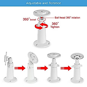 UYODM Wall Mount for Kasa Indoor Pan/Kasa Smart KC110 Dome/Kasa Smart 2K Security Camera, 360 Degree Adjustable Security Mount Holder (Camera Not Included) (White)