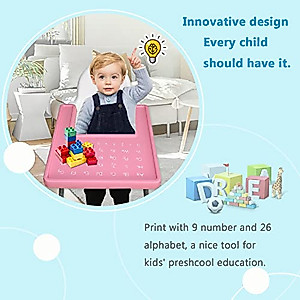 Placemat for Antilop Baby High Chair, Full Cover Silicone Mat for Babies High Chair Tray Accessories, Reusable Finger Food Place Mats for Infants Babies Girls Feeding, BPA Free Dishwasher Safe (Pink)