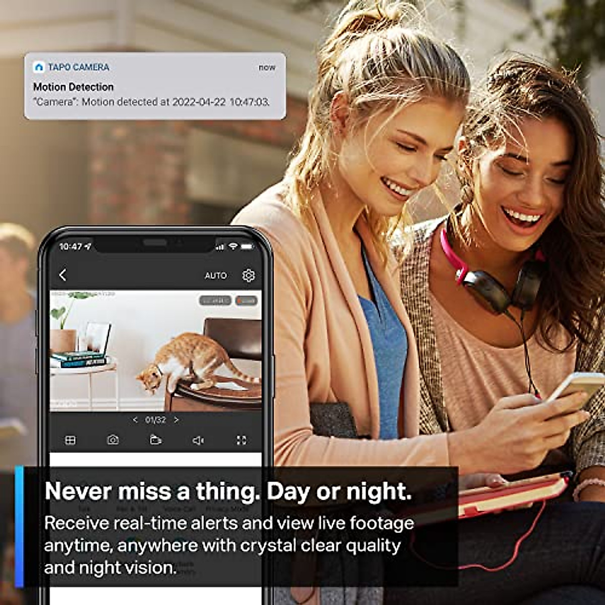 TP-Link Tapo 2K Indoor Security Camera for Baby Monitor, Dog Camera w/ Motion Detection, 2-Way Audio Siren, Night Vision, Cloud & SD Card Storage(Up to 256 GB), Works w/ Alexa & Google Home(Tapo C110)