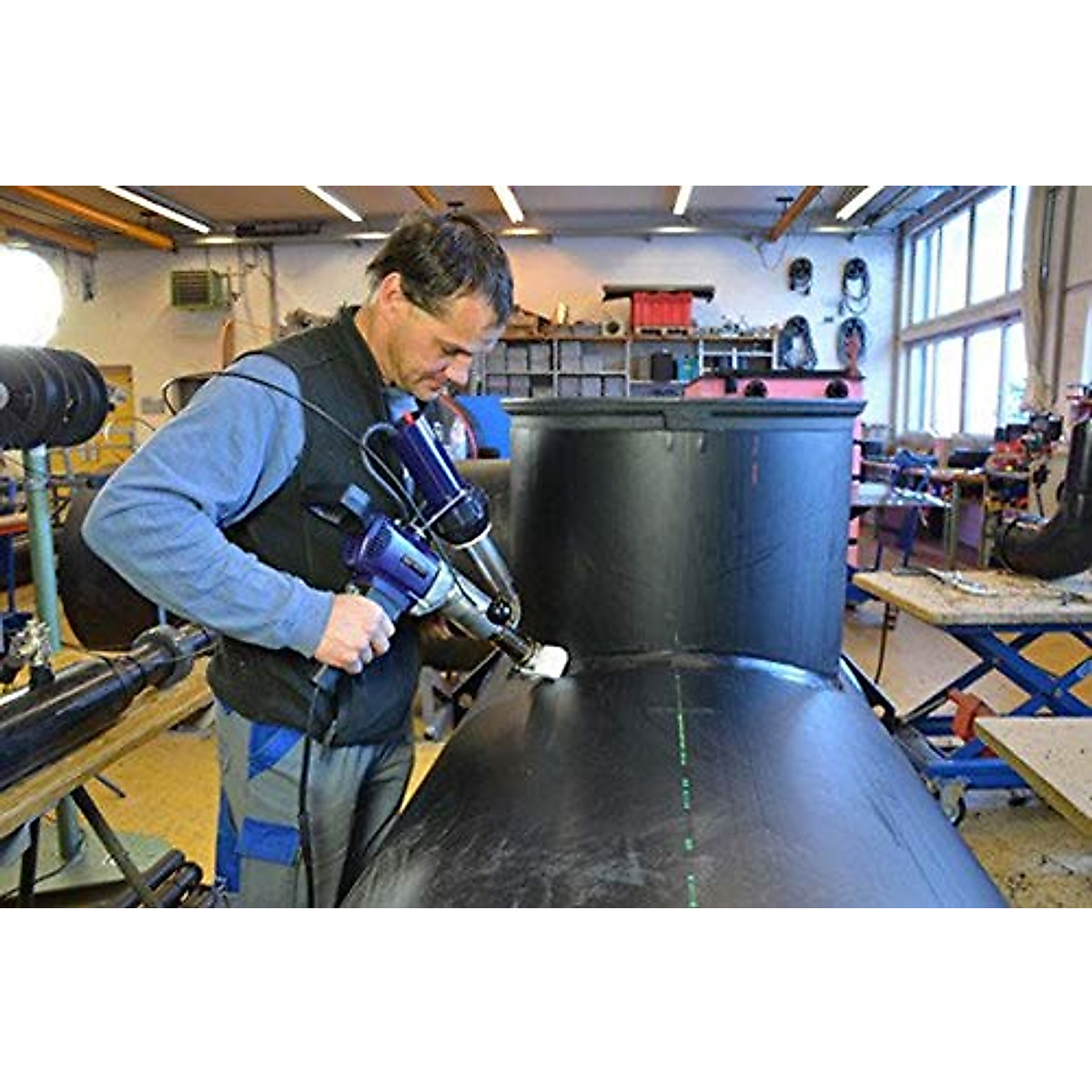 WELDY 3400W Handheld Plastic Extrusion Welding Machine kit Hot Air Plastic Welder Gun Vinyl Weld Extruder Welder Machine (EX2)