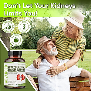 Kidney Cleanse Detox & Repair and Bladder Support- Kidney Support Supplement for Kidney Restore With Chanca Piedra,Cranberry, Juniper Berries for Kidney Detox and Bladder Health.60 Day Supply