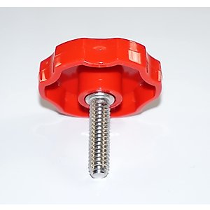 1/4"-20 x 3/4" Thumb Screw Stainless Steel Red Thumbscrews Thumb Screws Coarse Threads Rosette Knobs Thumbscrew Made in The USA (4)
