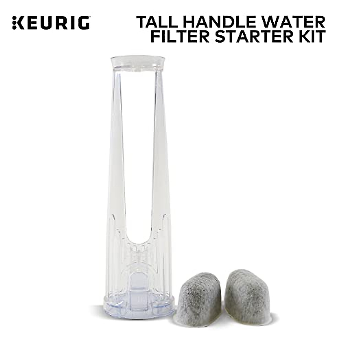 Keurig Tall Handle Water Filter Starter Kit, Comes with Handle and 2 Replacement Water Filters, Compatible with Select Keurig Coffee Makers