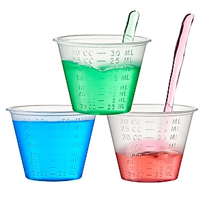 Medicine Cups - Disposable Graduated Medical Grade Plastic Measuring Cups (100)