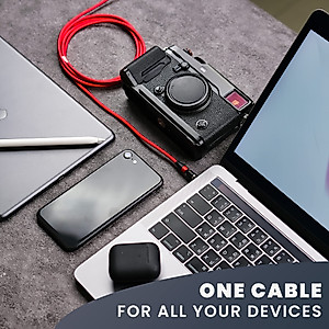 Magnilink 360 PRO 100W USB-C Magnetic Phone Charger (Pack of 2) - 6 in 1 Magnet Charging Cable Fast Charging & Data - Works with i-Products, Type-C and Micro USB (Onyx Black)