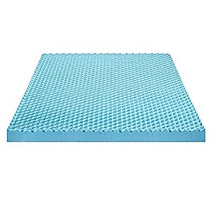 Olee Sleep I I Gel Memory Foam Air Flow Topper, King, Blue