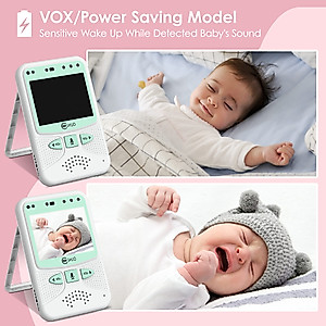 CanSHUO Baby Monitor, 2.4Ghz Video Baby Monitor with 900ft Long Range, Temperature, Infrared Night Vision, 2-Way Talk, High Capacity Battery