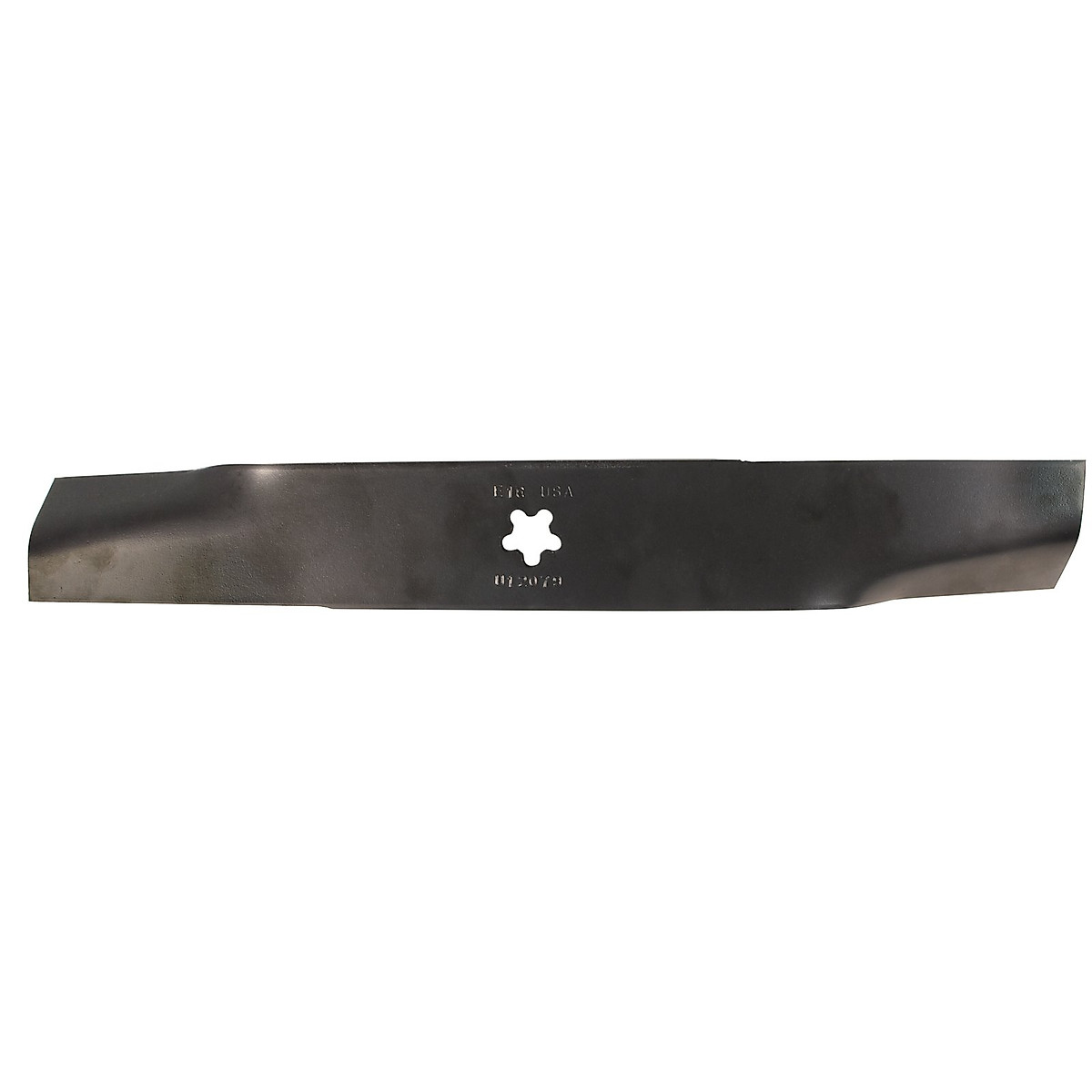 USA Mower Blades (3) U12025BP High-Lift for Husqvarna 539112079 Dixon 10782 10881 Length 18 in. Width 2-1/2 in. Thickness .203 in. Center Hole 5 Point Star 36 in. 52 in. Deck