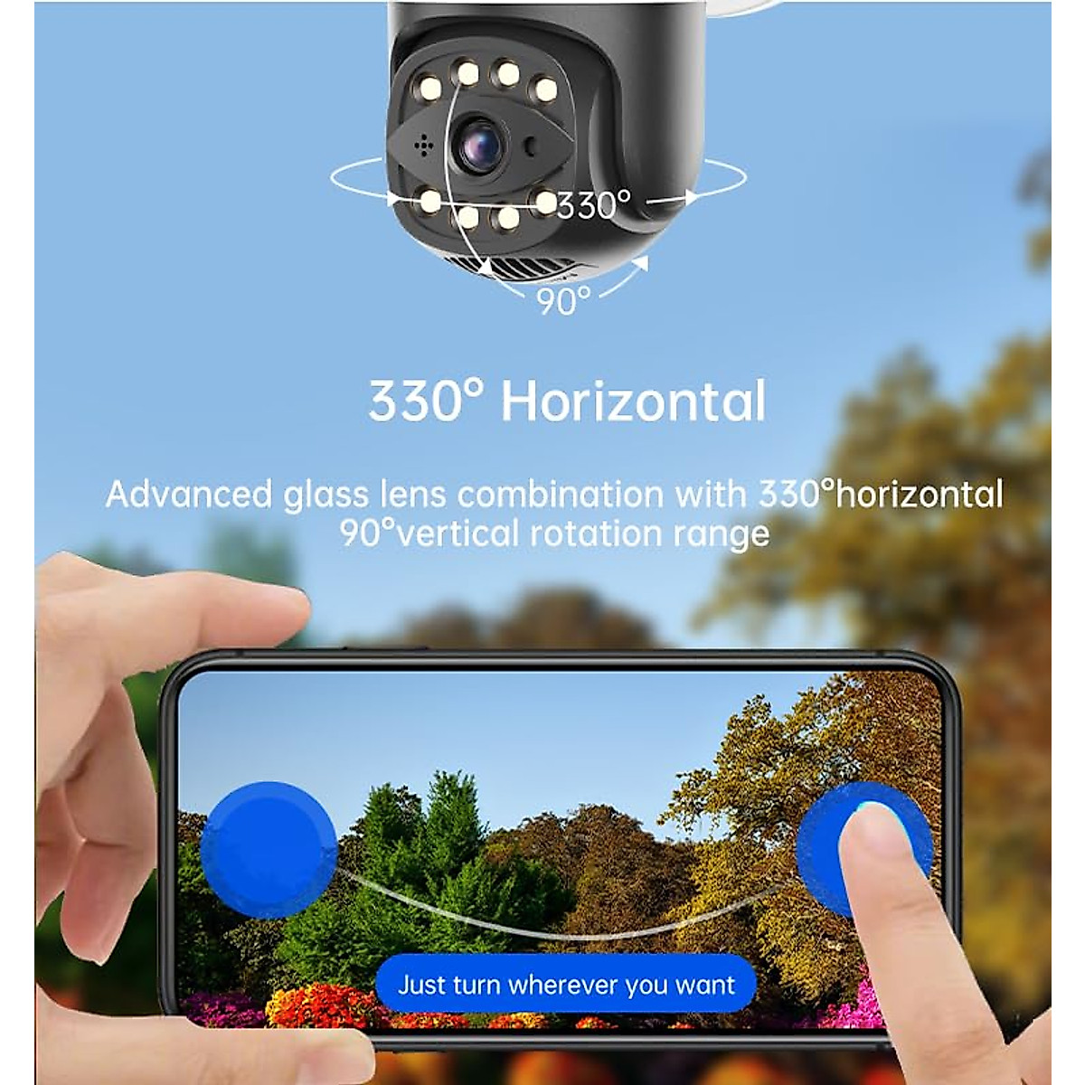 SECUEYE 1080P Security Camera 4G LTE WiFi RJ45 Pan/Tilt/Zoom Human Detection Color Night Automatic Tracking 24/7 Recording IP65 Waterproof