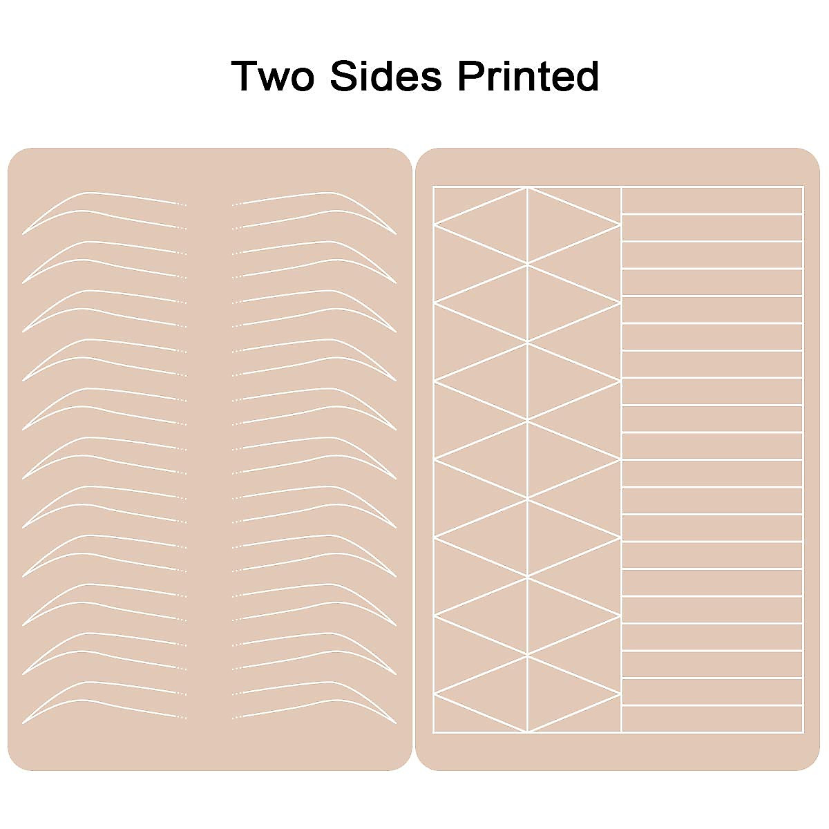 3 pcs Thicken Two sides Microblading Practice Silicon Skin Perfect for Permanent Makeup and Microblading Nano brows ombre brow practice (Two sides-3pcs)