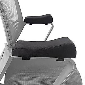 Office Chair Armrest Covers, Set of 2 Comfortable Armrest Elbow Pillow (2 Black Armrest Pillow)