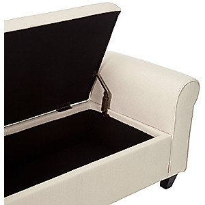 Christopher Knight Home Danbury Armed Fabric Storage Bench, Beige