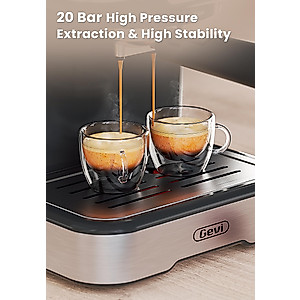 Gevi Espresso Machine High Pressure,compact espresso machines with Milk Frother Steam Wand,Professional Coffee，Cappuccino,Espresso,Latte,Macchiato Maker for home,espresso maker