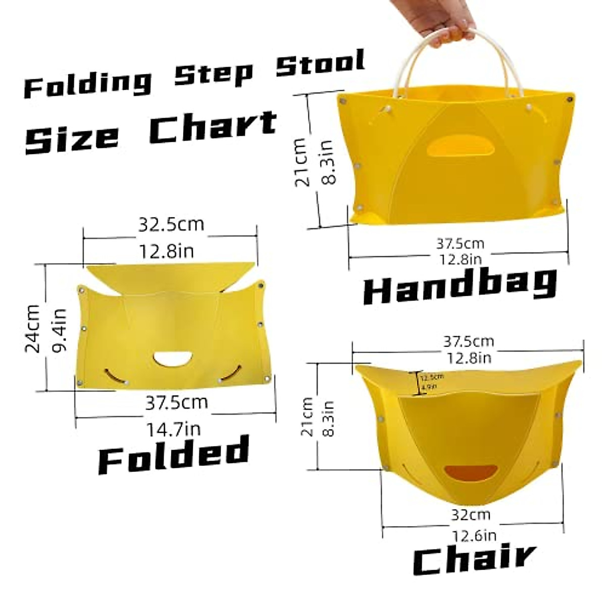 Portable Folding Step Stool-Lightweight Chair is Sturdy Enough to Support Adults and Safe Enough for Kids. Easy to Store and Use. for Kitchen, Bathroom, Bedroom,Beach,Kids or Adults. (Green Chair)