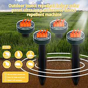 10pk Mole Upgrade Solar Repellent Outdoor for Lawns Gopher Repellent Ultrasonic Powered Mole Repellent Deterrent Snake Repeller Mole Repellent Lawns Yard Garden