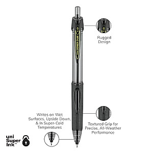 PowerTank RT Black Pens, 1.0mm Bold Pens 12 Pack - Similar to Gel Pens, Pens Ballpoint, Pen Retractable, Bulk Pens, Bulk Ink Pens, Office Supplies, Colored Pens, Pens Fine Point Smooth Writing Pens,