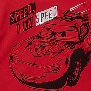 Disney Pixar Cars Lightning McQueen Toddler Boys Fleece Sweatshirt Red 3T