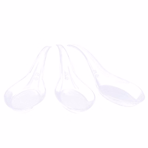 Kingrol 200 Plastic Appetizer Spoons, Disposable Tasting Spoons for Desserts, Hors d'oeuvres, Soups, Sushi, Dipping Sauces