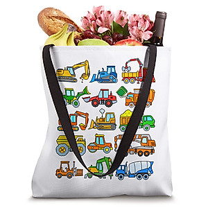 Digger Truck Boys Toddlers Kids Trucks Construction Vehicles Tote Bag