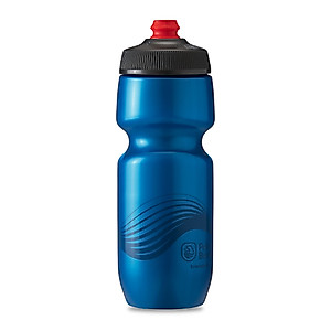 Polar Bottle - Breakaway - 24oz Wave, Deep Blue & Charcoal - Insulated Water Bottle for Cycling & Sports, Keeps Water Cooler Longer, Fits Most Bike Bottle Cages