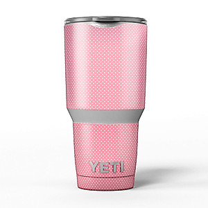 Design Skinz The Pink and White Micro Dot Pattern - Skin Decal Vinyl Wrap Kit Compatible with The Yeti Rambler Cooler Tumbler Cups
