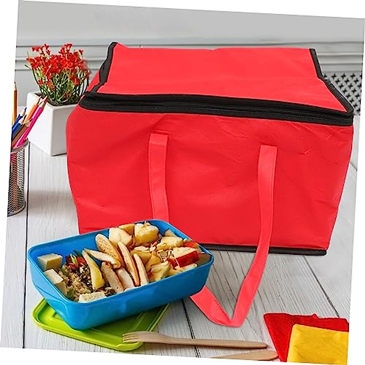Baluue 1pc Bag Coffee Containers Coffee Chiller Food Warmer Bag Catering Bag Thermal Lunch Bag Hot Bags for Delivery Take-out Insulated Bag Lunch Box Bento Handled Bag Cake Pizza Meal Kit