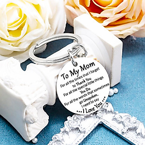 Mothers Day Keychain Gifts for Mom from Daughter Mom Gifts Best Mom Birthday Gift Ideas Christmas Valentines Day Gift for Mom Stepmom Great Mother Gifts To My Mom Keyring