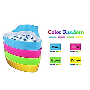 Pet Small Rat Toilet, Square Potty Trainer Corner Litter Bedding Box Pet Pan for Small Animal/Rabbit/Guinea Pig/galesaur/Ferret (Triangle)