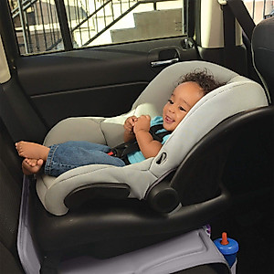 Travel Bug Heavy Duty Infant & Toddler Car Seat Protector for Rear and Forward Facing Baby Car Seats - Grey
