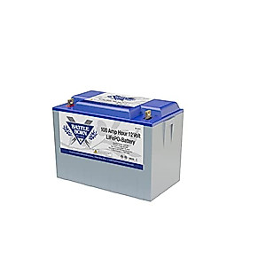 Battle Born Batteries LiFePO4 Deep Cycle Battery - 100Ah 12v Lithium Battery w/Built-In BMS - 3000-5000 Deep Cycle Rechargeable Battery - RV/Camper, Marine, Overland/Van, and Off Grid Applications