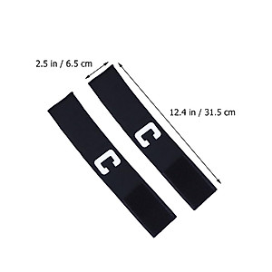 Cabilock 3pcs Soccer Captain Armband Football Captain Bands Team Leader Armband Elastic Basketball Player Arm Bands for Youth Adults Black